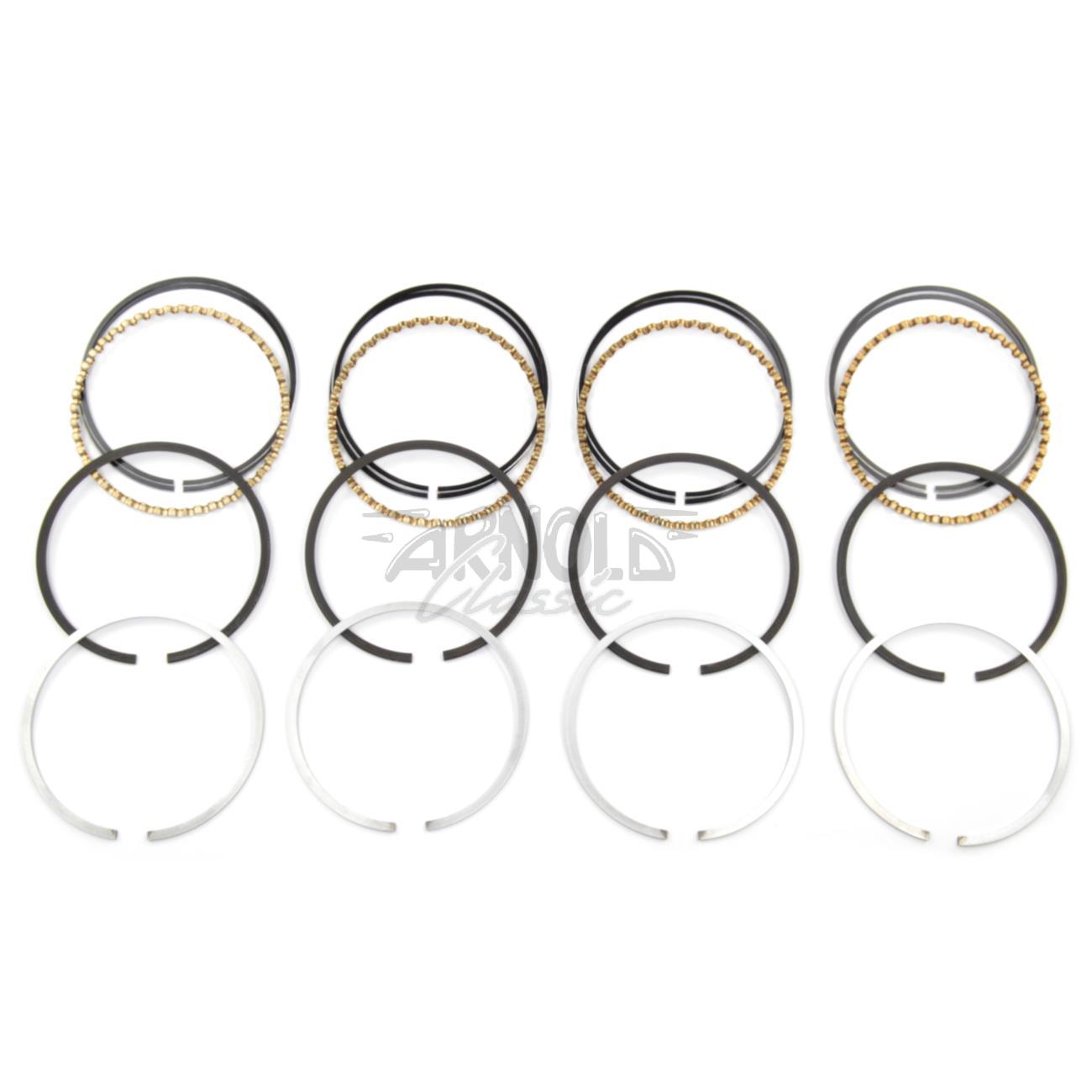 Jeu de segments de piston 80mm (pour 4 pistons) Fiat 124 Spider 1400 ...