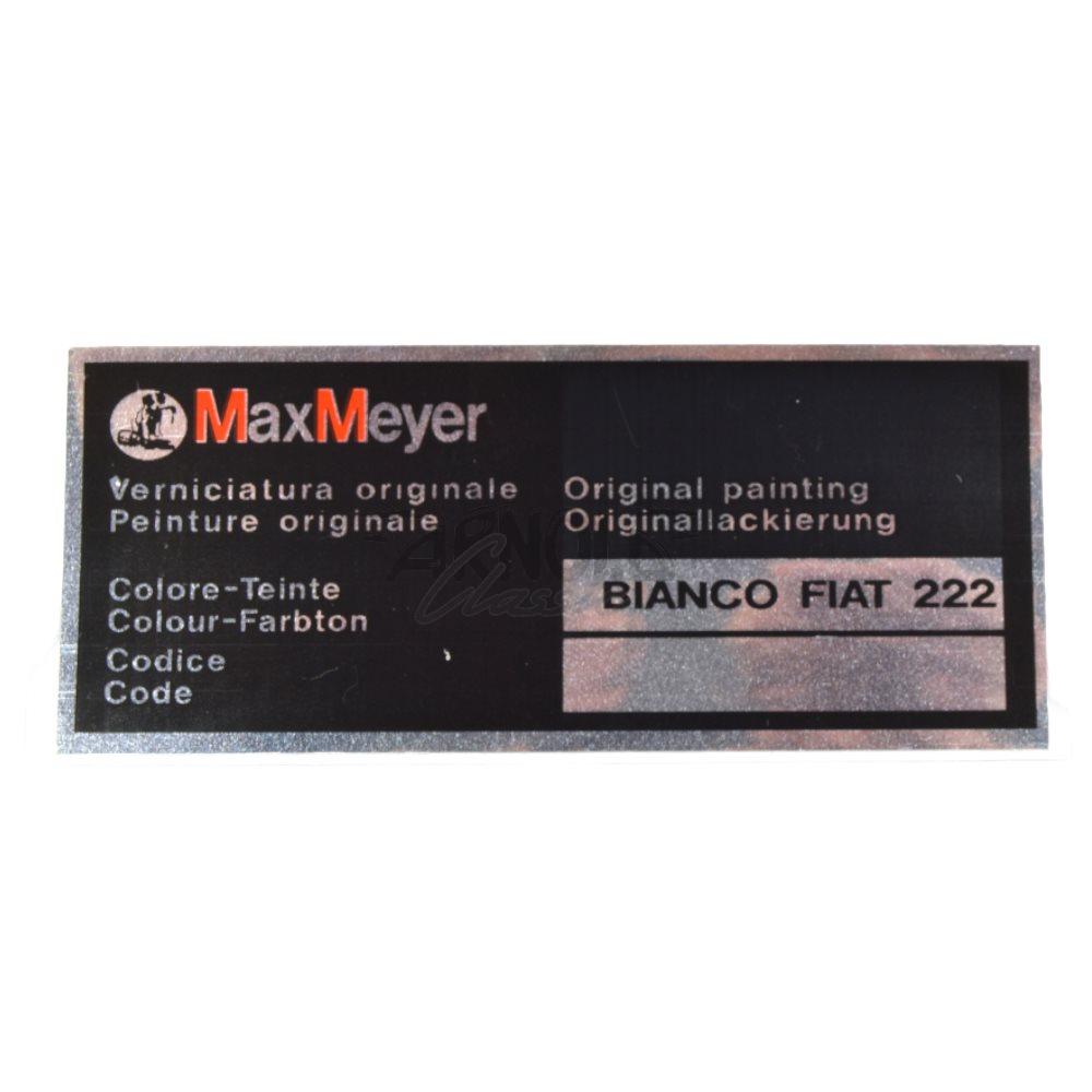 Sticker: colour 222 Bianco FIAT Max Meyer buy spare parts