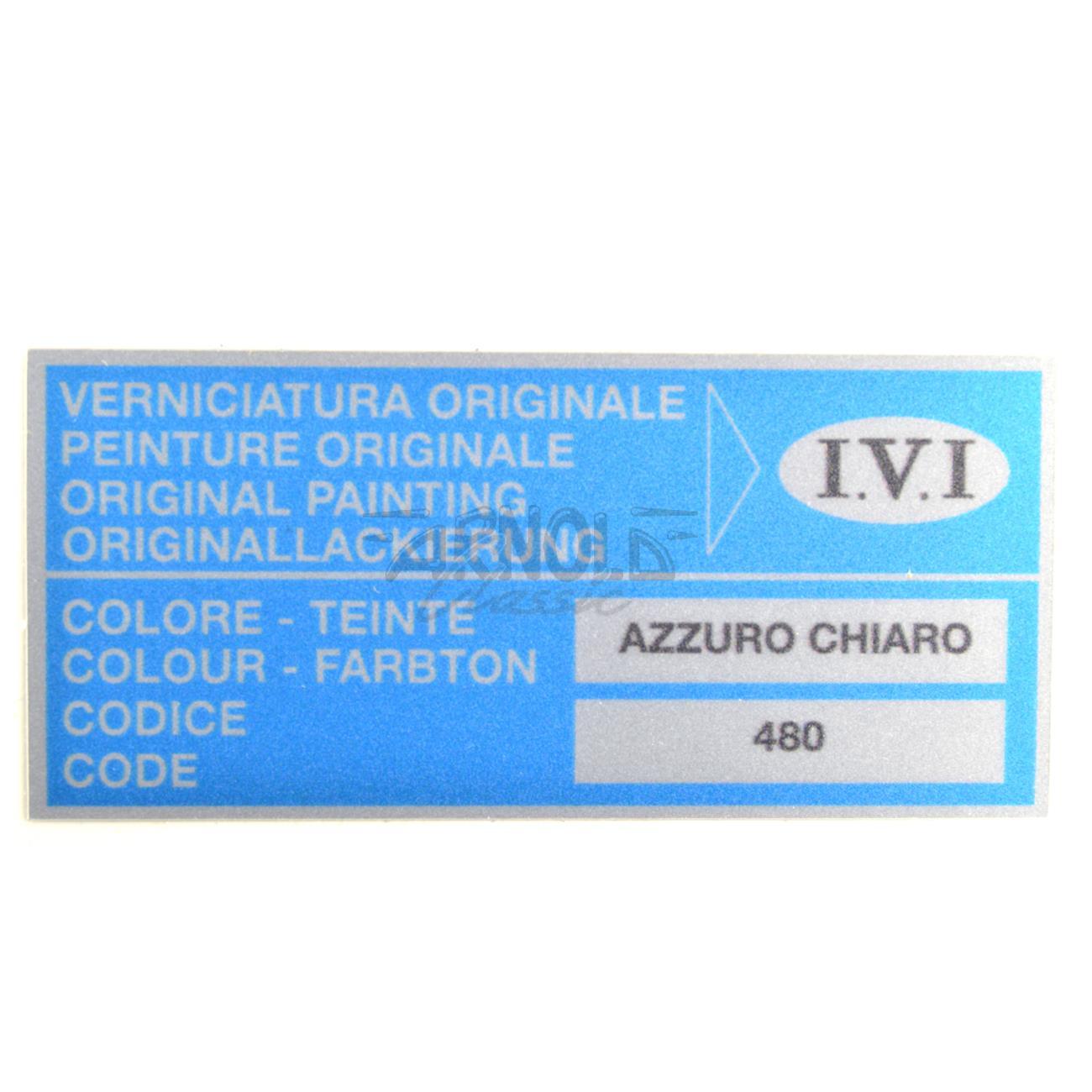 Sticker: colour 480 Azzuro chiaro (light blue 124 CSA ) buy spare parts